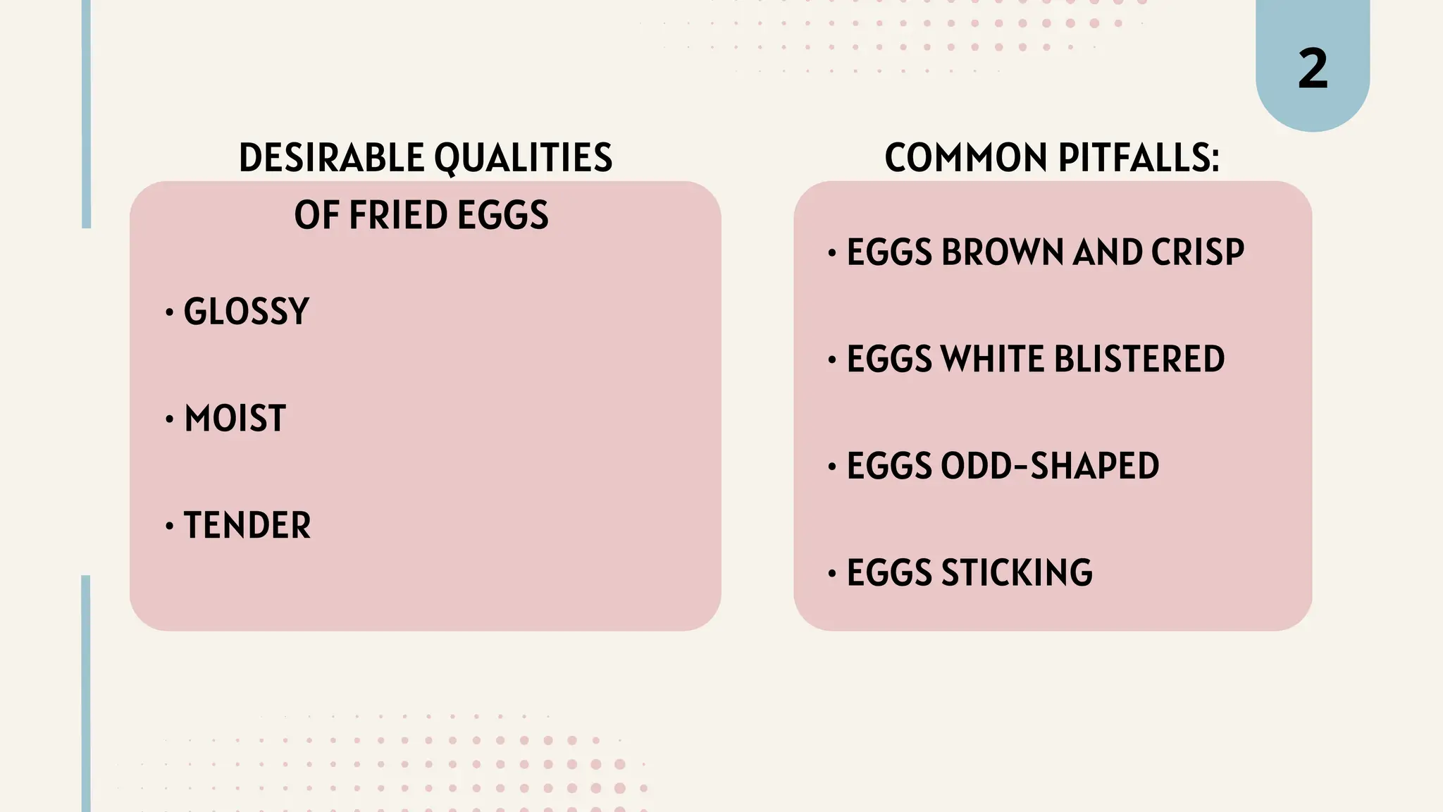 EGG DISHES(T.L.E-10)(standard qualities of fried eggs, types of fried ...