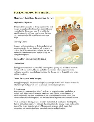 Egg drop lab | PDF