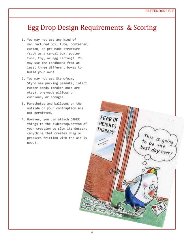Egg drop project 2011 2012 | PDF