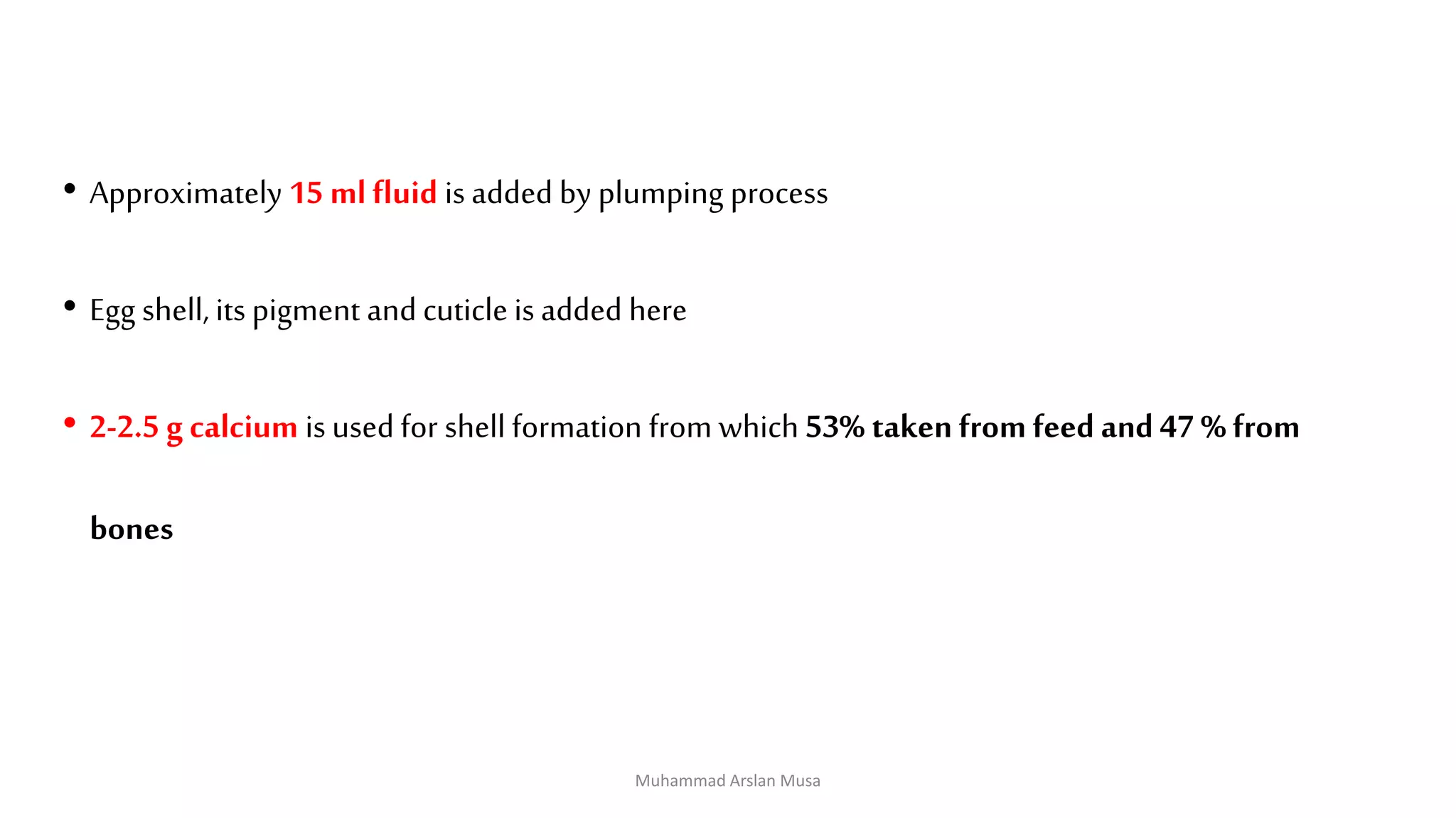 Egg formation process in chicken | PPSX