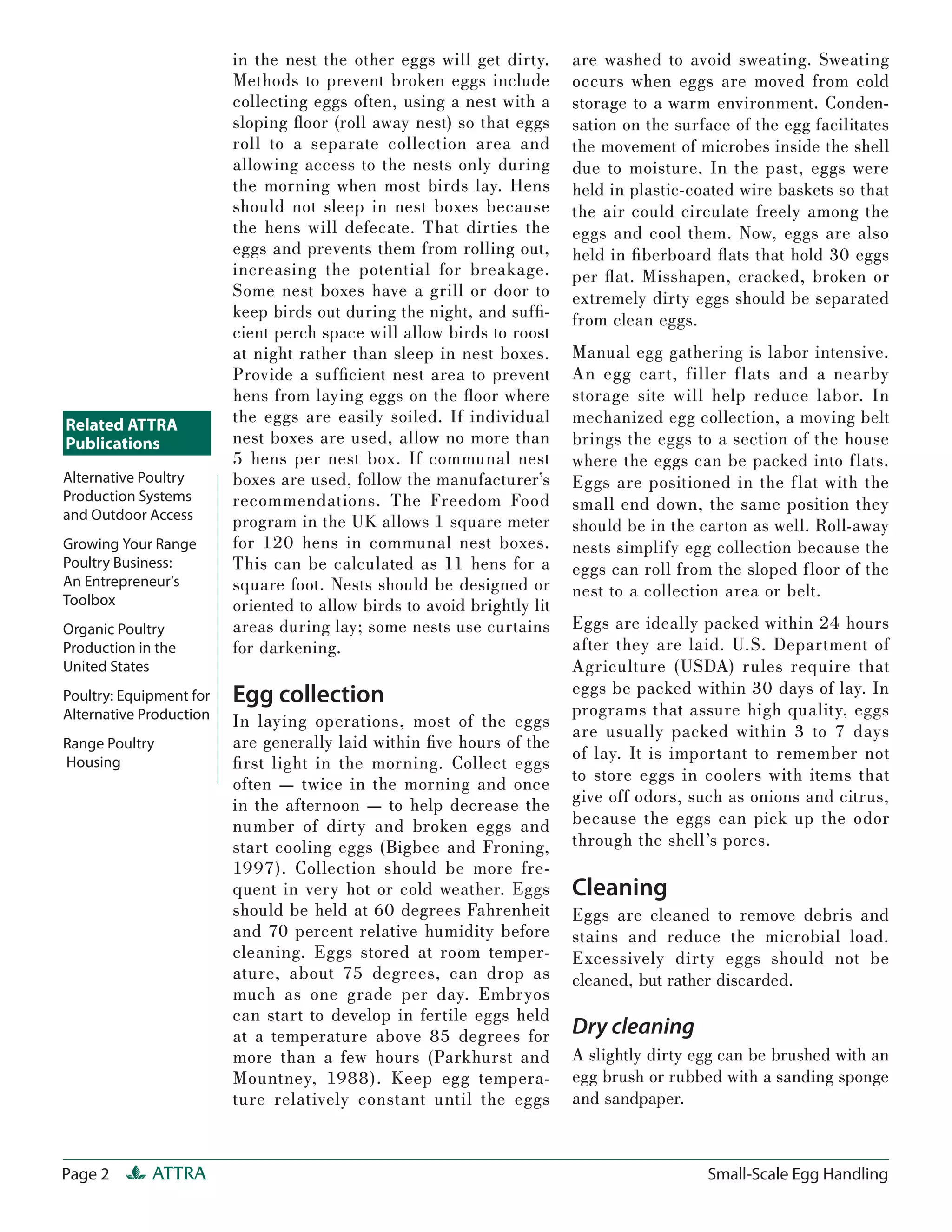 Small-Scale Egg Handling | PDF