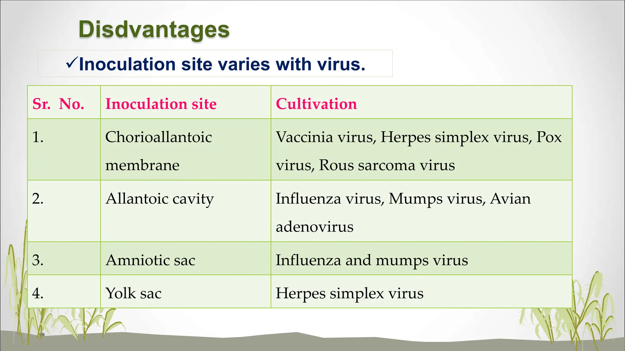 Egg inoculation technique for isolation of animal viruses | PPT