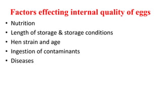factors effecting Egg internal quality | PPTX