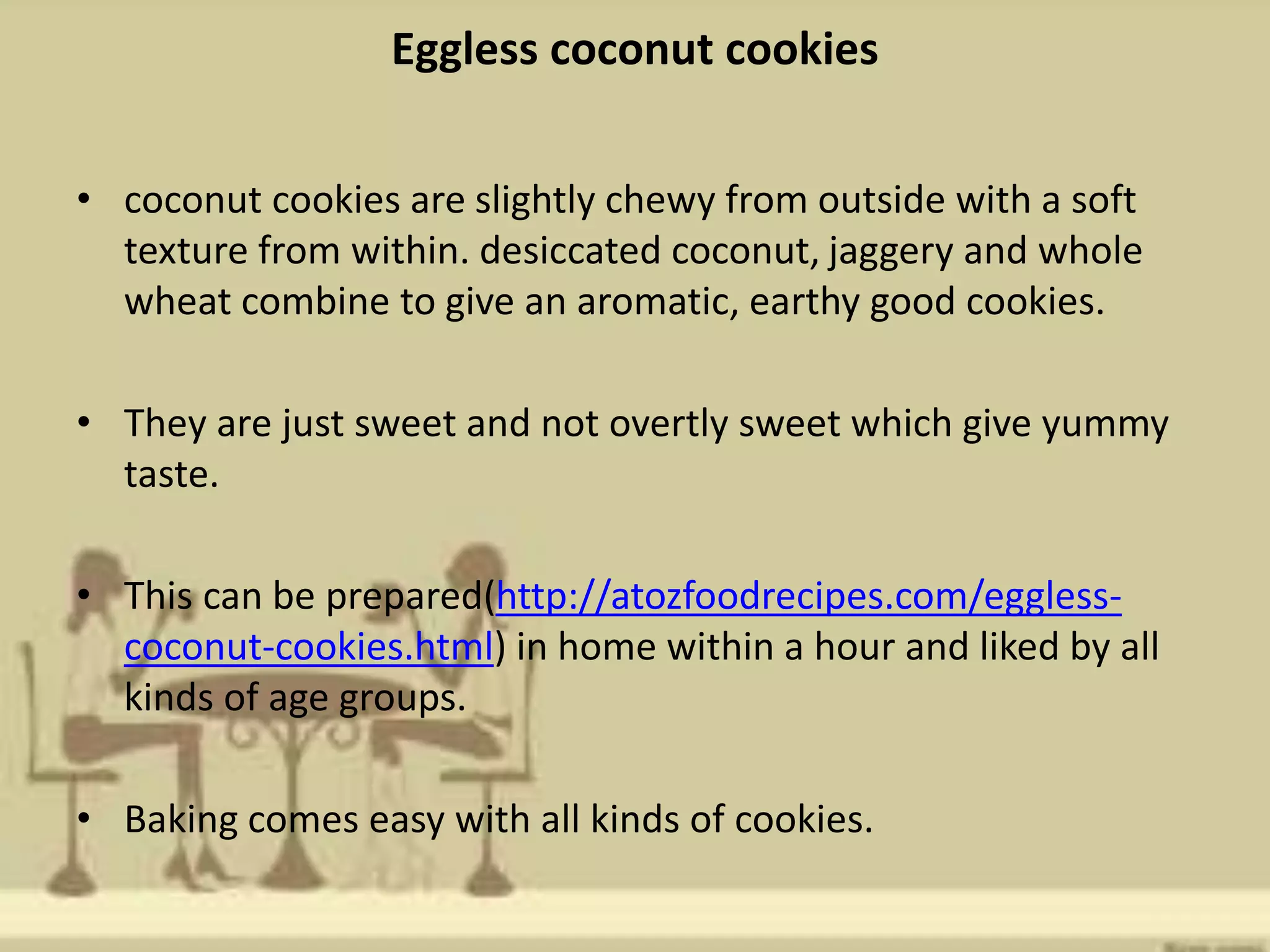 Eggless baking snacks varieties | PPTX | Desserts and Baking | Food & Drink