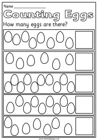 Easter mathematics worksheets for 1st grade | PDF