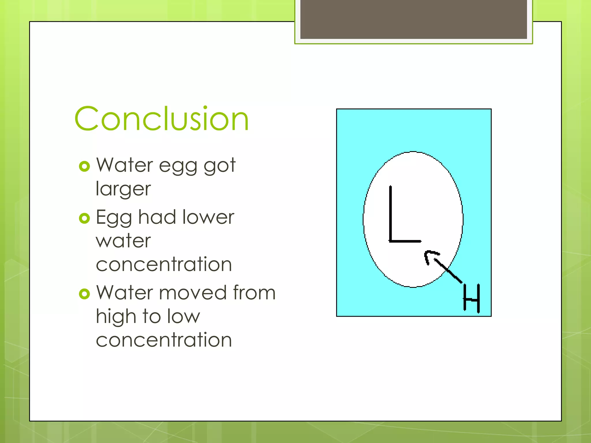 Egg osmosis experiment | PPTX