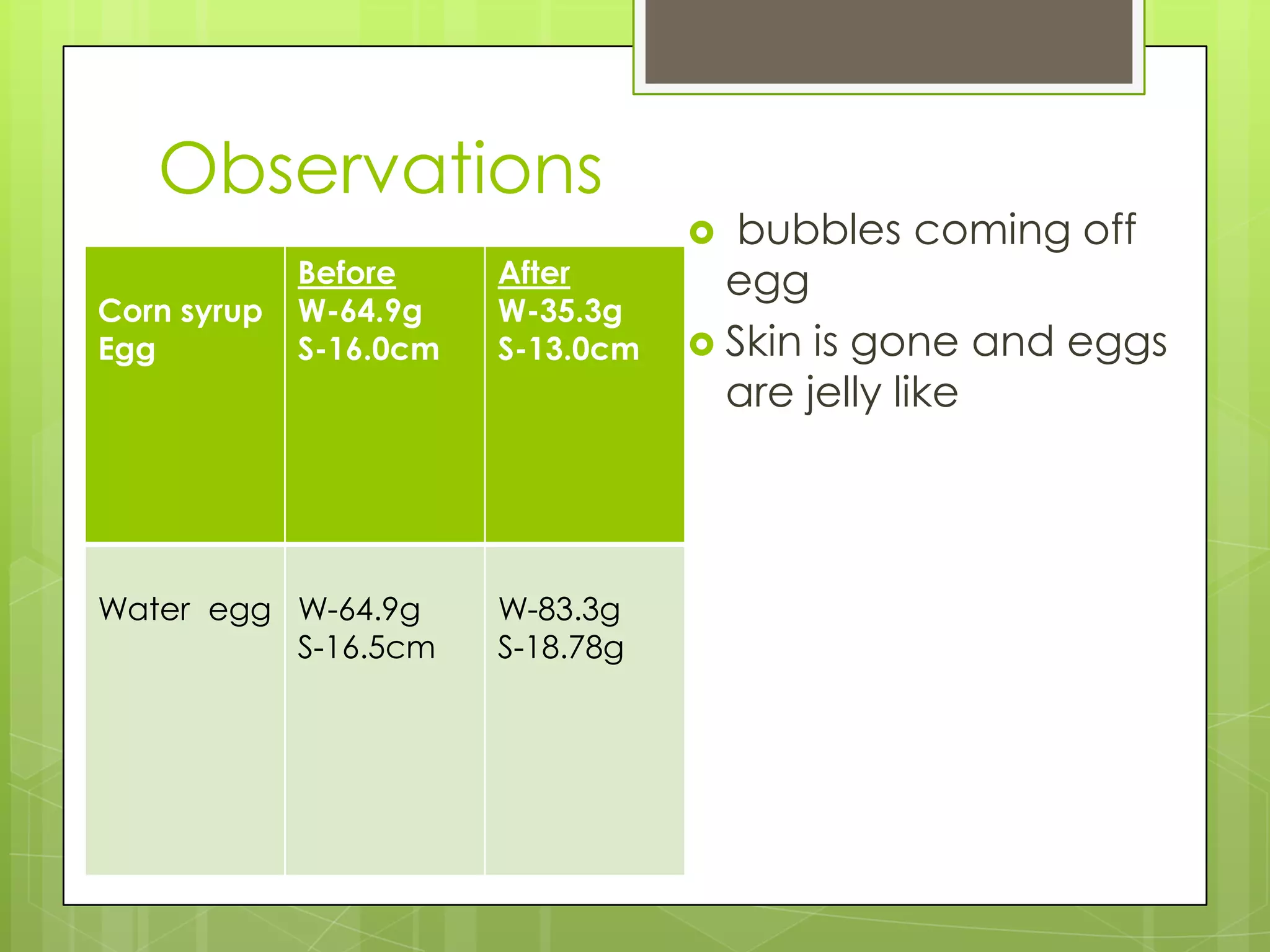 Egg osmosis experiment | PPT