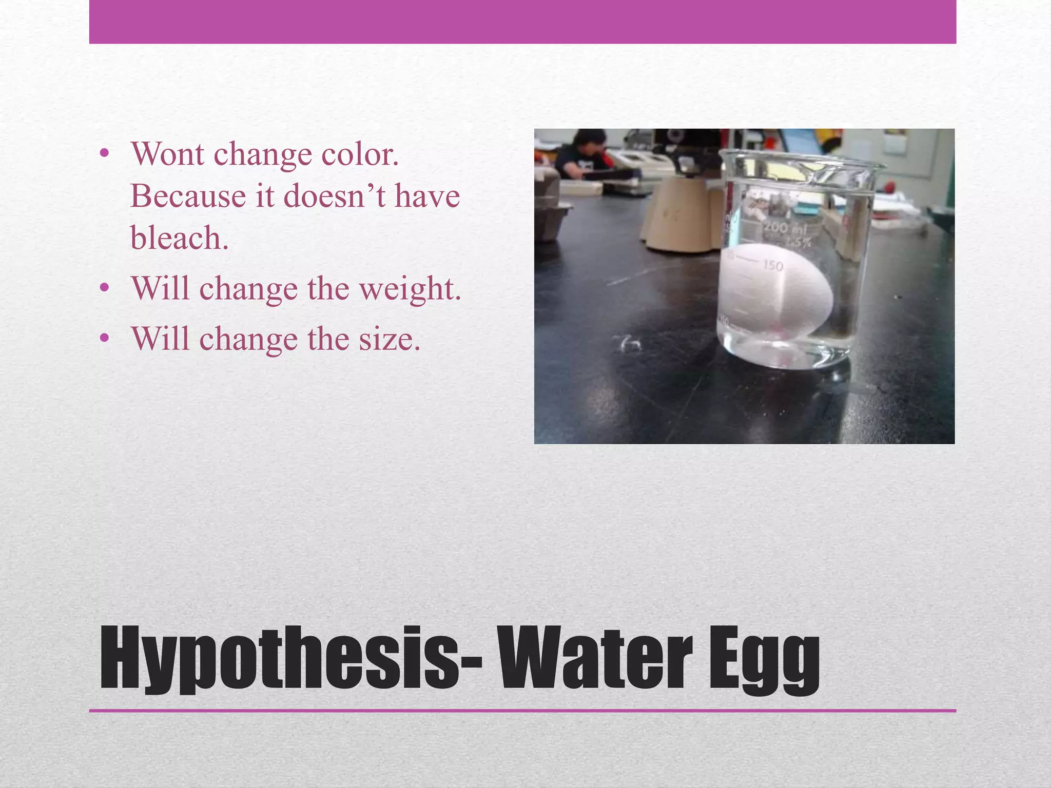 Egg osmosis experiment | PPTX | Chemistry | Science