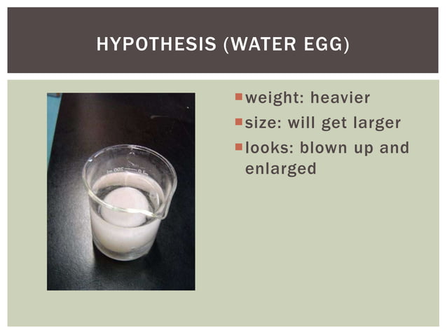Egg osmosis experiment | PPTX