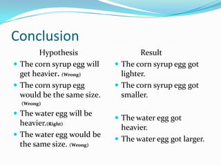 Marlo's Egg osmosis experiment | PPTX