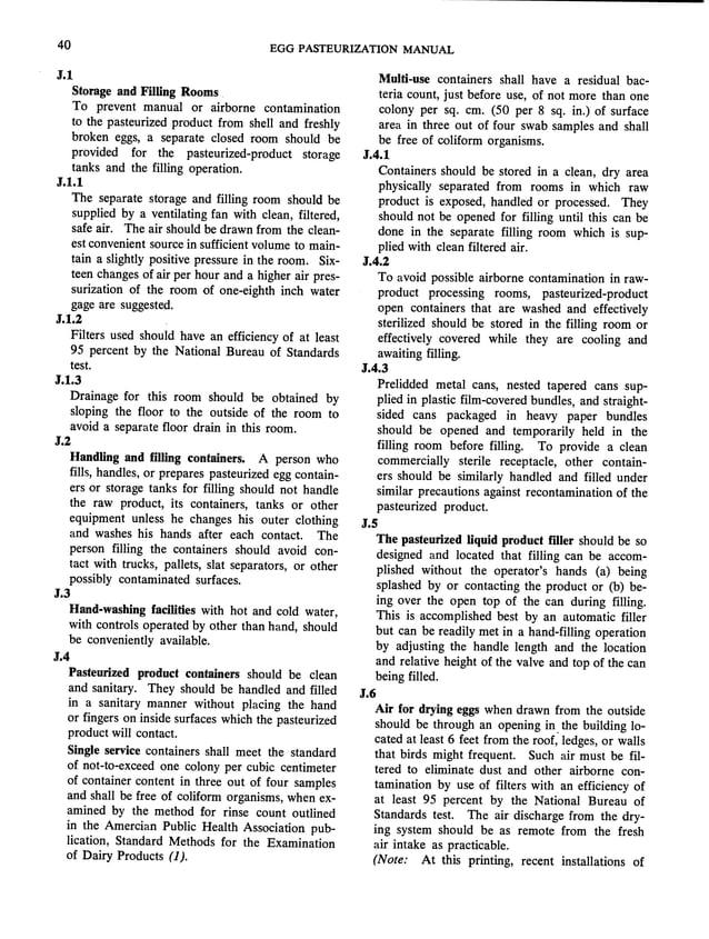 Egg Pasteurization Manual.pdf | Agriculture | Industries