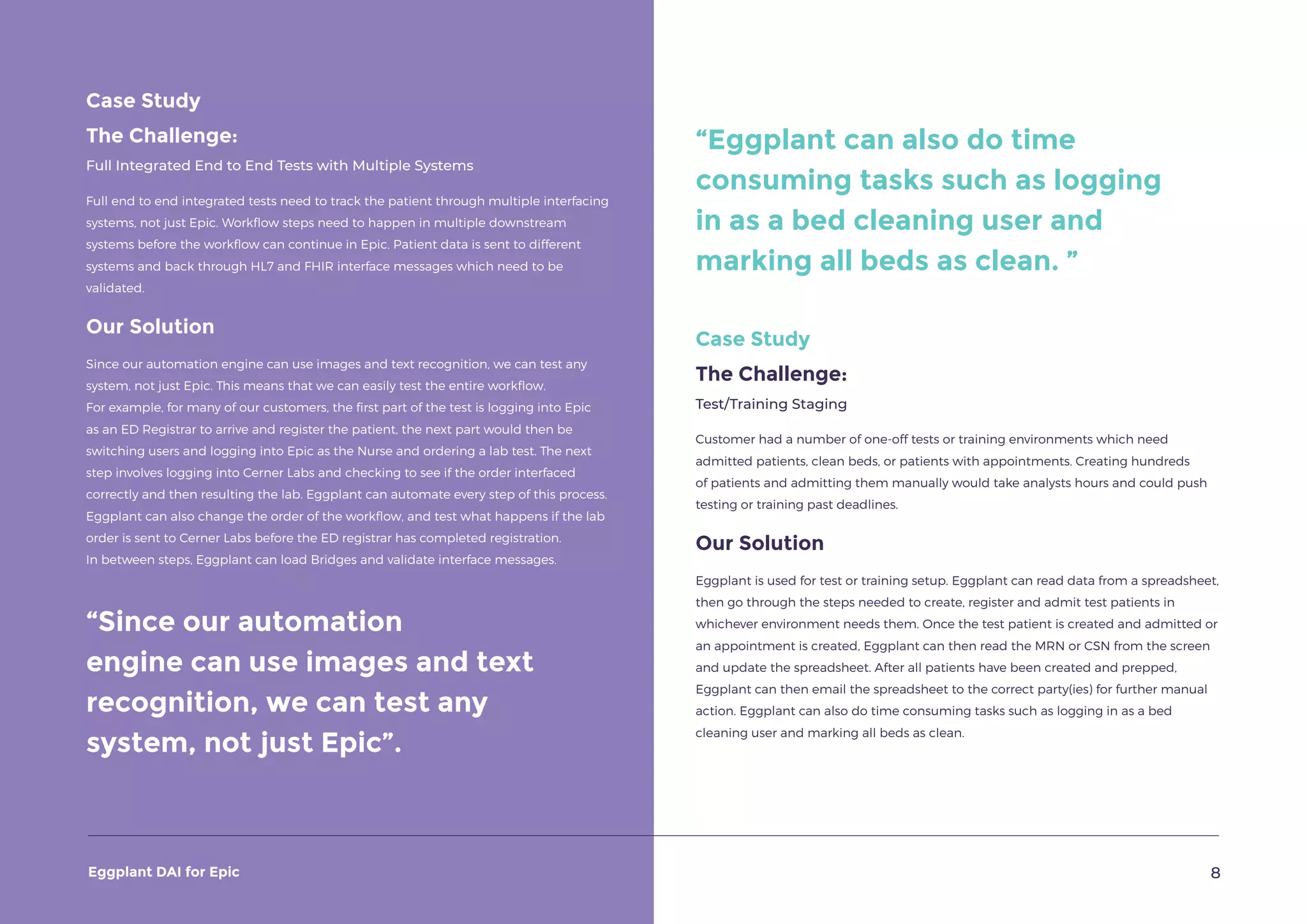 Eggplant Digital Automation Intelligence for Epic | PDF