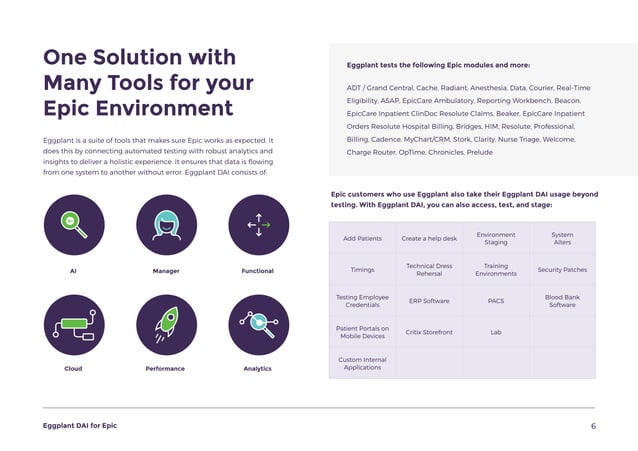 Eggplant Digital Automation Intelligence for Epic | PDF
