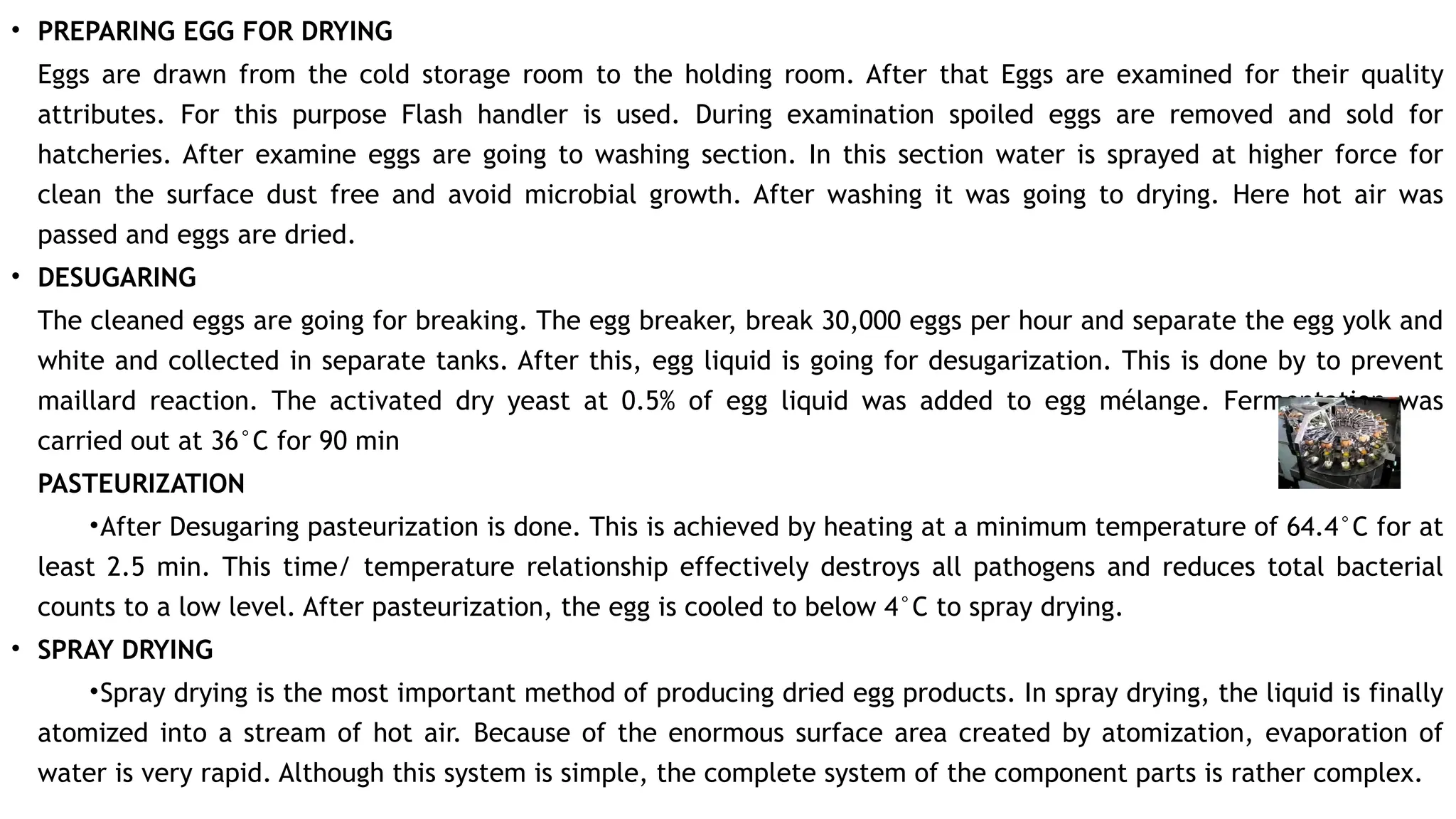 egg powder processsing utilization production | PPTX