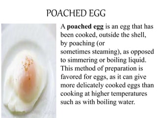 Egg preparations ( food production ) | PPTX