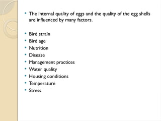 Qualities of egg (internal and External) | PPTX