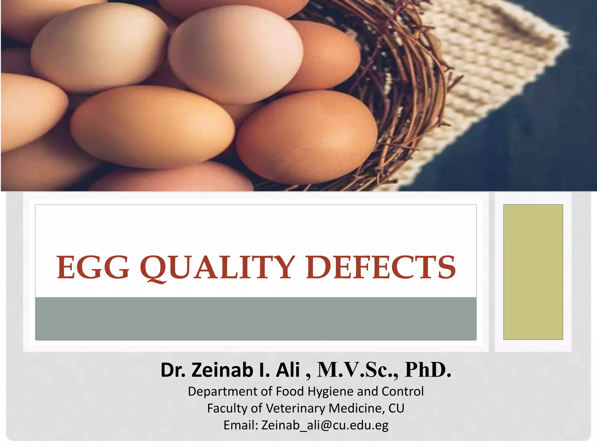 Egg quality defects | PPTX