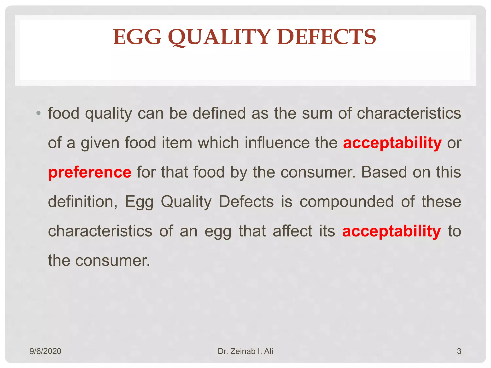 Egg quality defects | PPTX