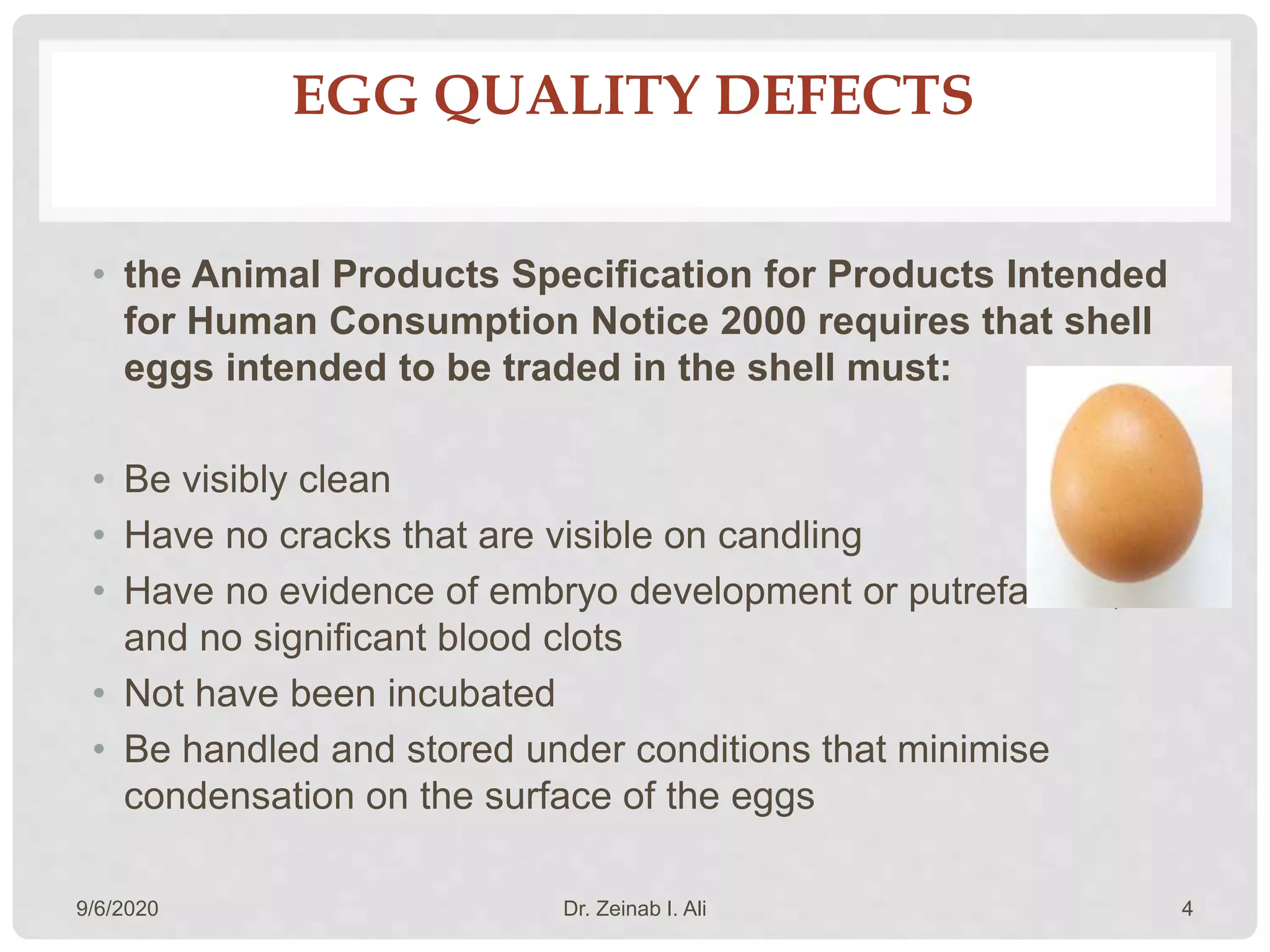 Egg quality defects | PPTX