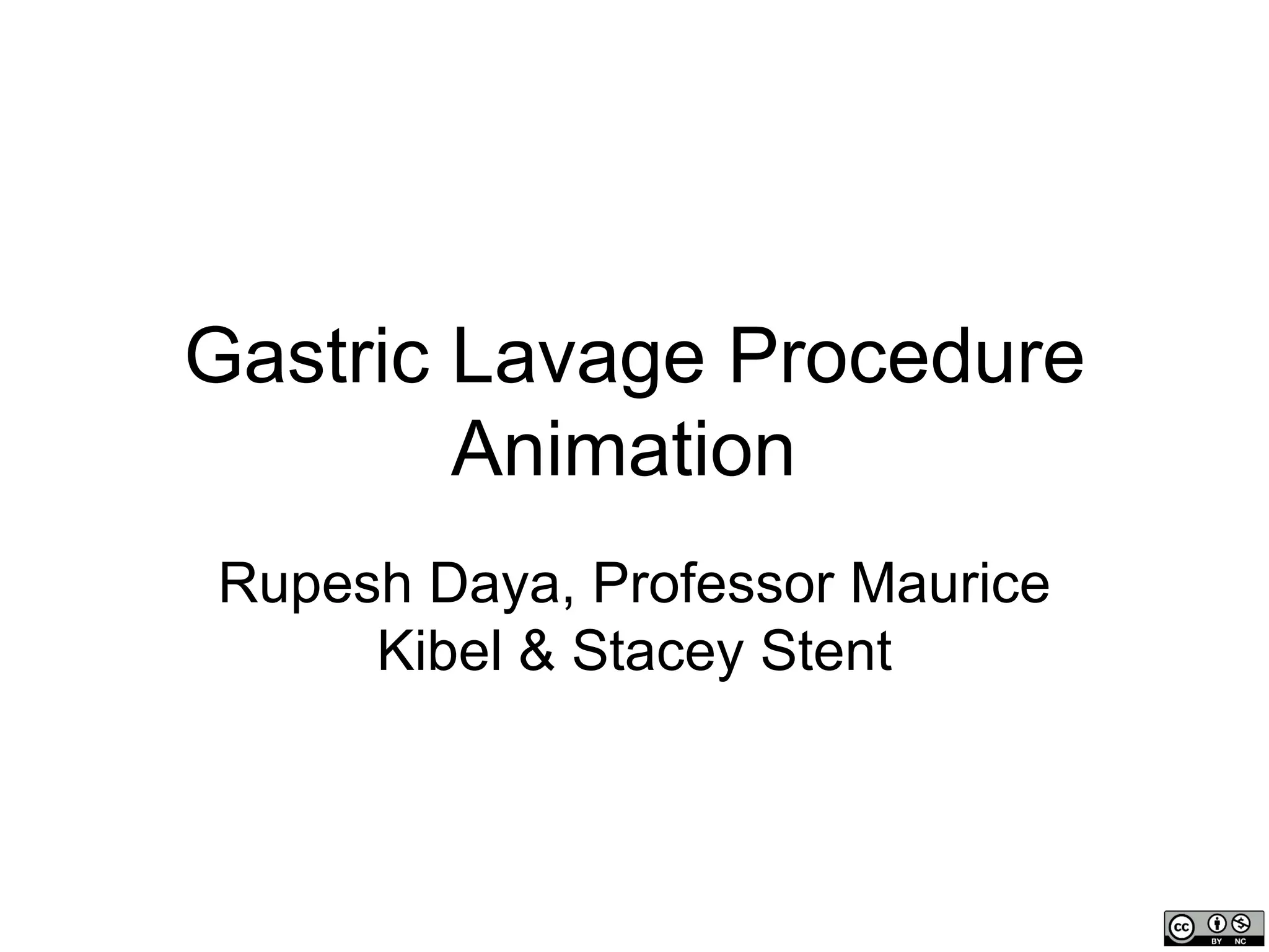 Gastric Lavage Procedure Animation | PPT