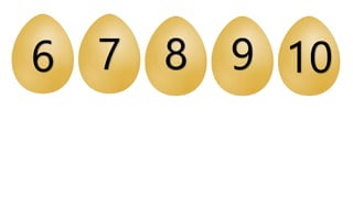 Eggs for numbers one to fifty (kindergarten) | PPTX