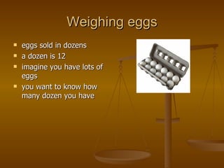 Eggs, mass and mole calculations | PPT