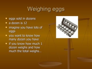 Eggs, mass and mole calculations | PPT