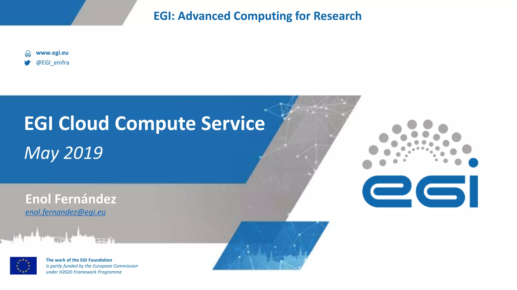 EGI Federated Cloud - May 2019 | PPT