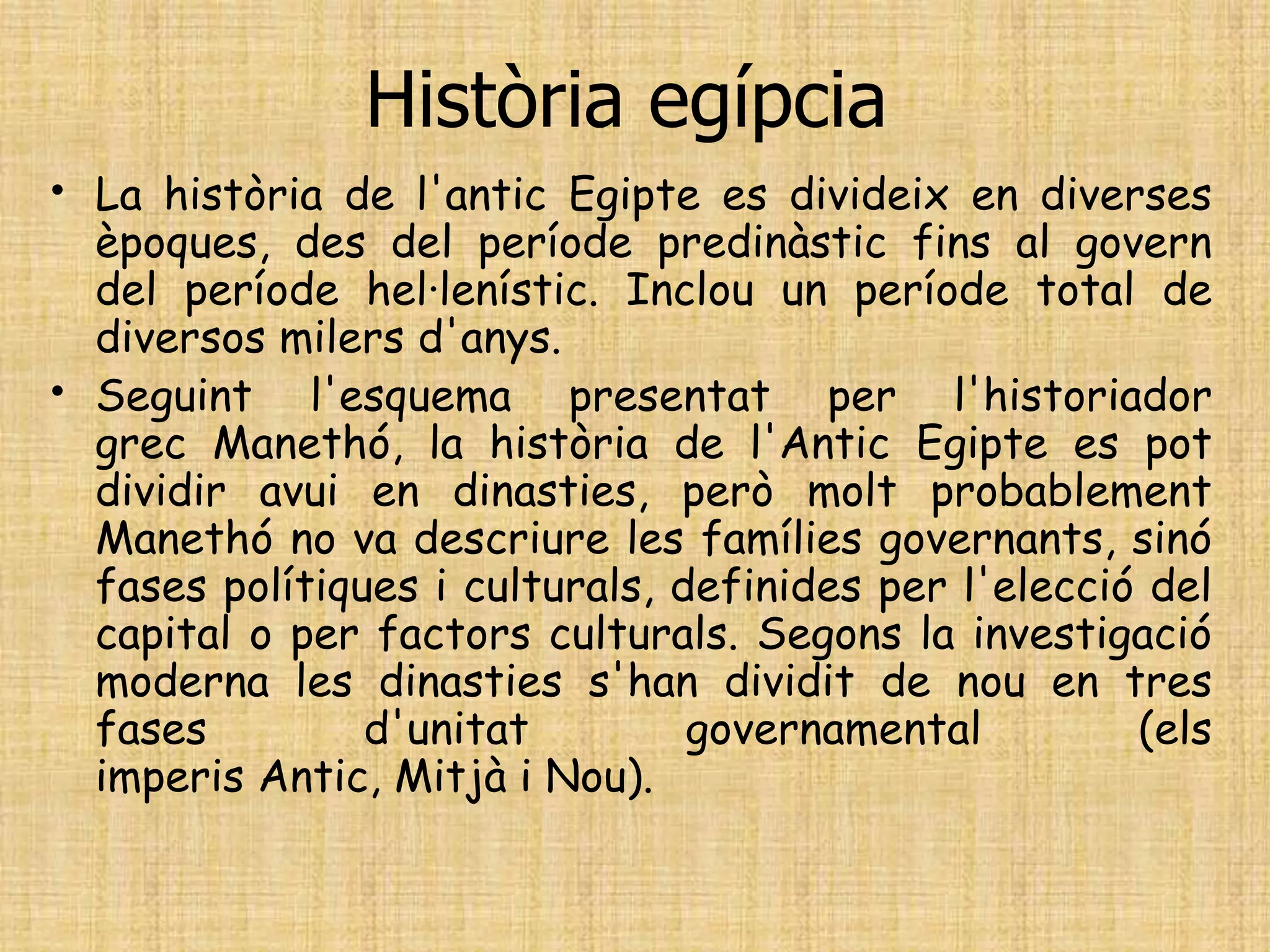 Les Grans civilitzacions: Egipte | PPT