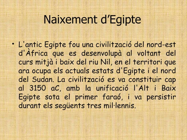 Les Grans civilitzacions: Egipte | PPT