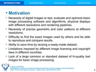 TESTIMAGES - a large-scale archive for testing visual devices and basic ...