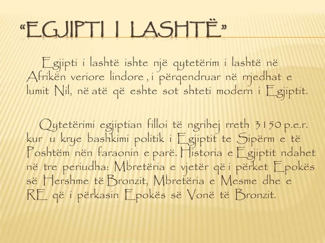 Egjipti i lashte-Andi Metaliaj | PPT
