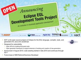EGL Conference 2011 - EGL Overview | PPT