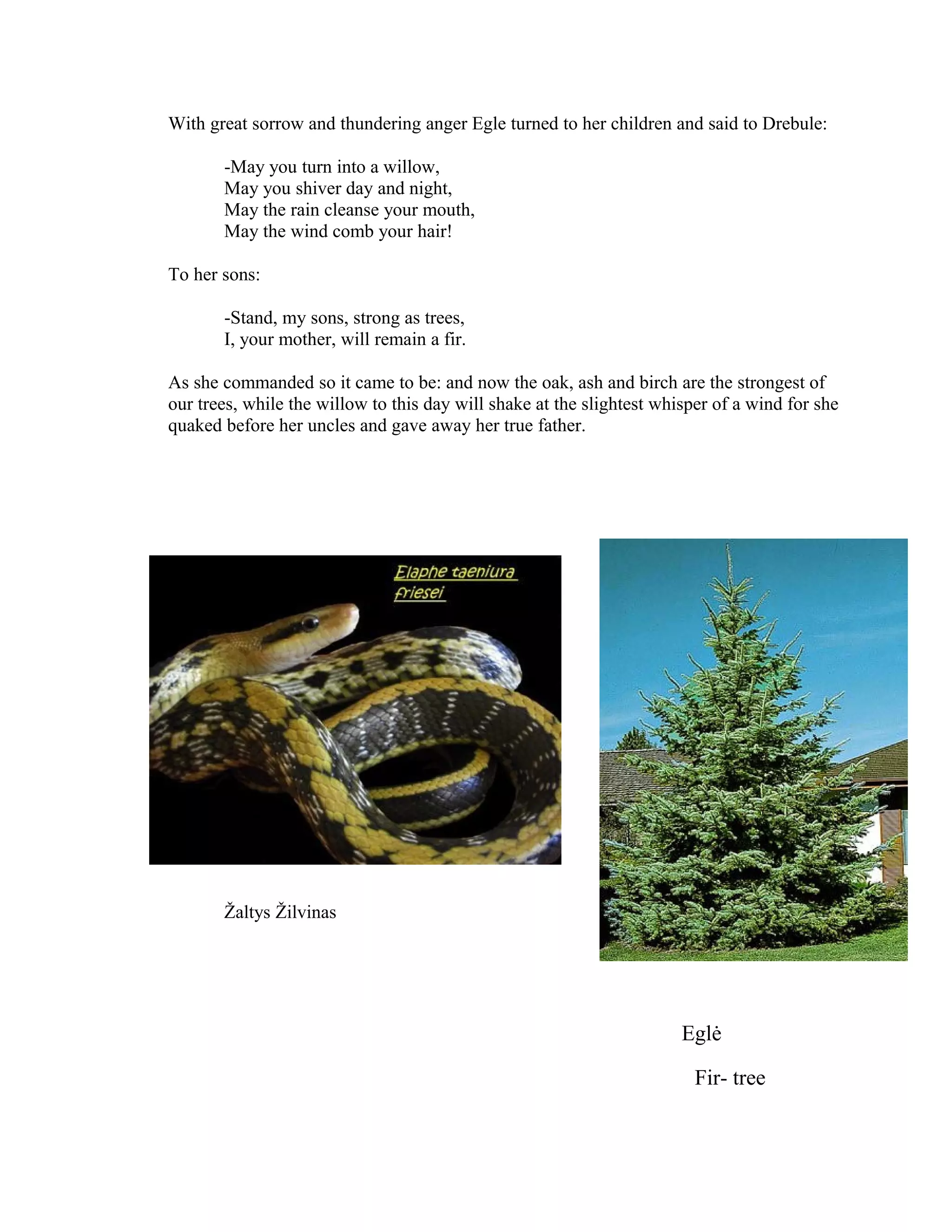 Egle, the queen of serpents | PDF