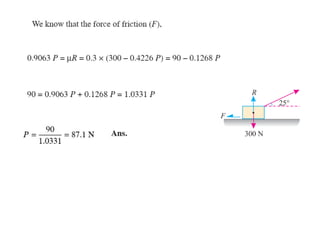 Engineering mechanics: Friction and its types | PPTX