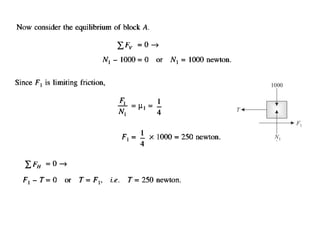 Engineering mechanics: Friction and its types | PPTX