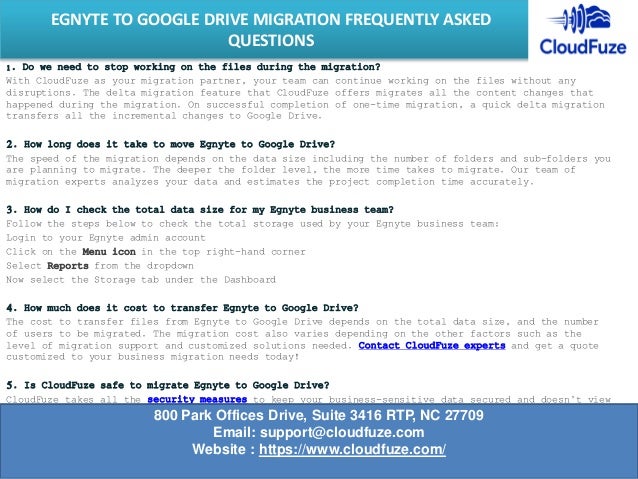 Egnyte to Google Drive Migration | PPTX