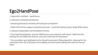 Ego2Hand Pose: A dataset for Egocentric Two hand 3d global pose ...