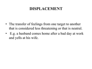 Ego and defense mechanism | PPTX