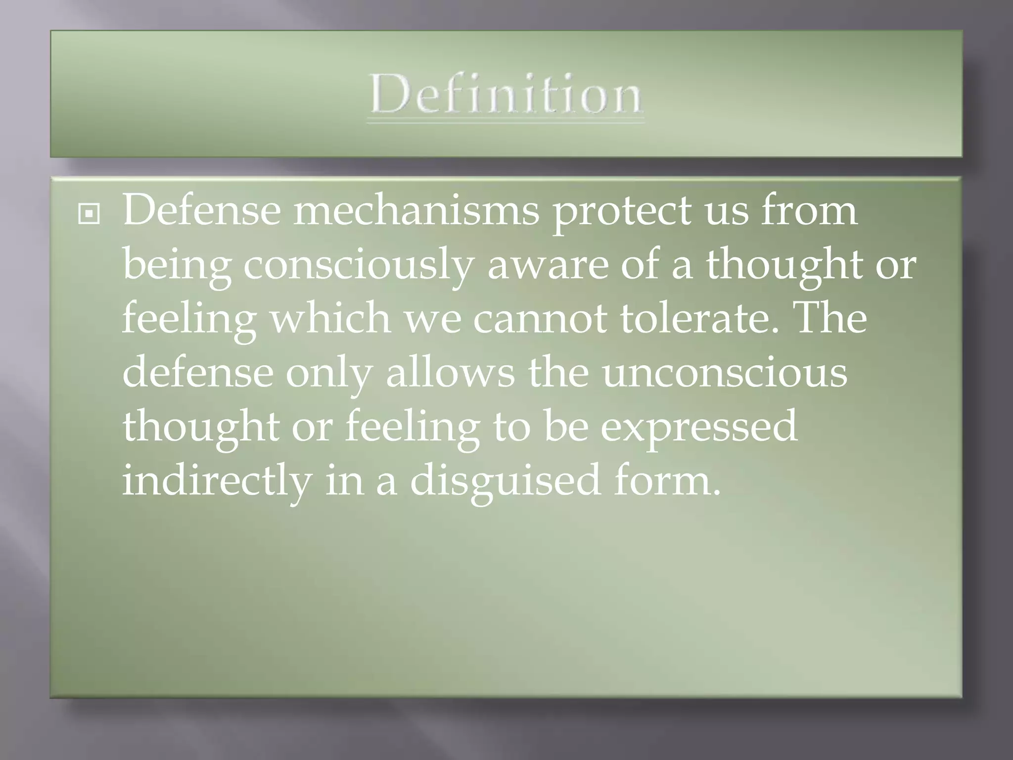 Ego defense mechanism | PPTX
