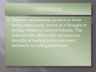 Ego defense mechanism | PPTX