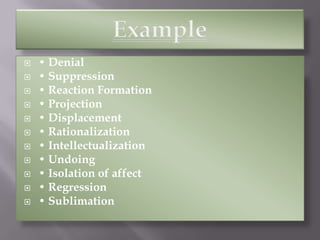 Ego defense mechanism | PPTX