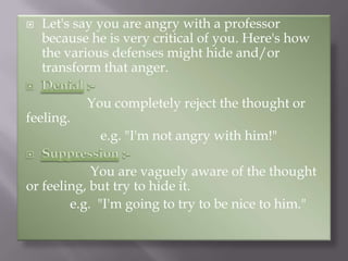 Ego defense mechanism | PPTX