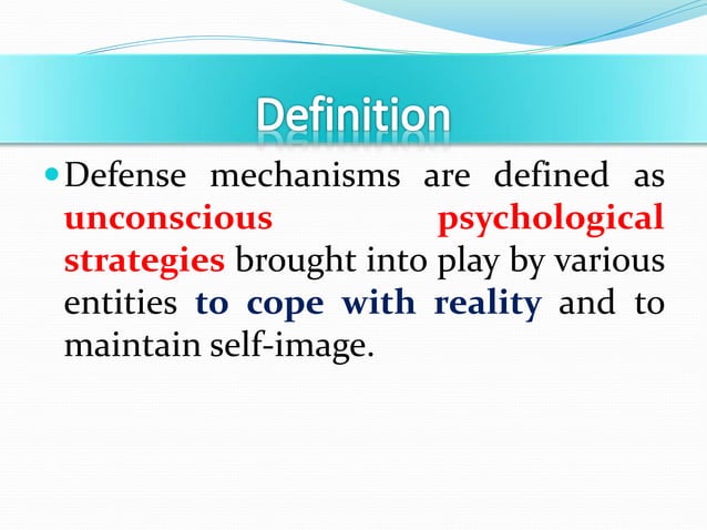 Ego & defense mechanism | PPTX | Mental Health | Diseases and Conditions