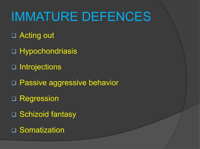 Ego defense mechanisms | PPTX