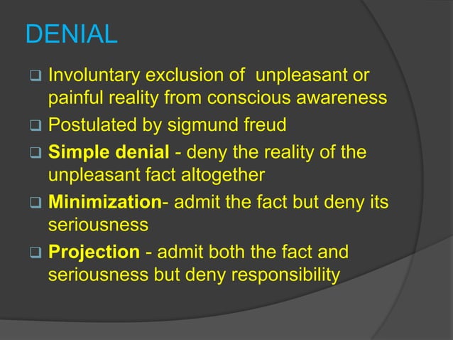 Ego defense mechanisms | PPTX