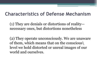 Ego defense mechanisms | PPTX