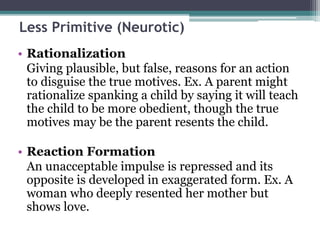 Ego defense mechanisms | PPTX