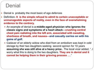 Ego defense mechnism part 1 denial | PPT