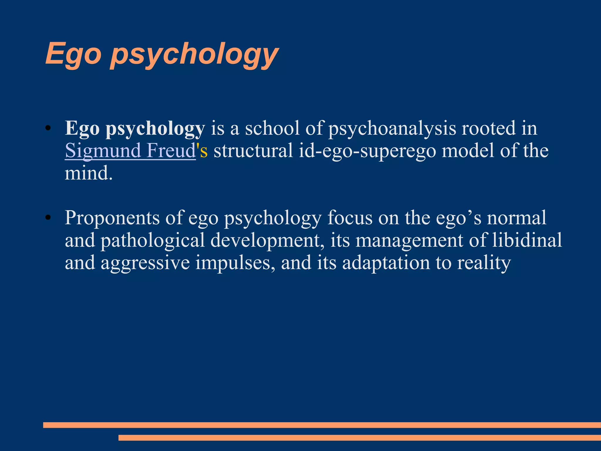 Ego & defences | PPT
